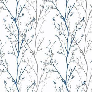 Wall Decor | Gray Blue Tree Branches Peel And Stick Wallpaper 1771 X ...